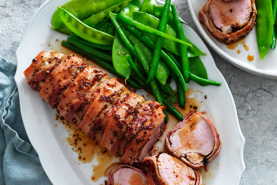 Bacon Wrapped Pork Fillet With Maple & Mustard Glaze – Pokeno Bacon NZ